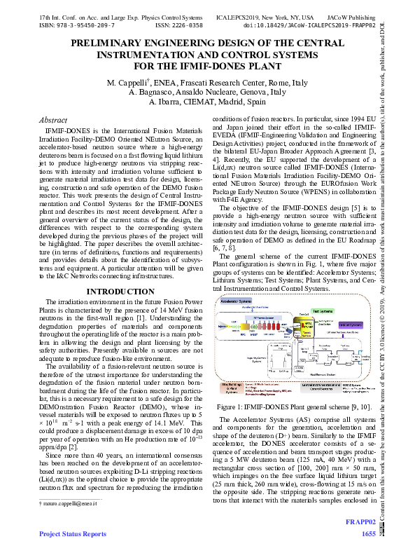 (PDF) Preliminary Engineering Design of the Central Instrumentation and Control Systems for the ...