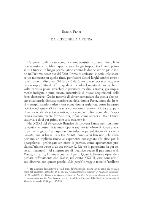 (PDF) Da Petronilla a Petra
