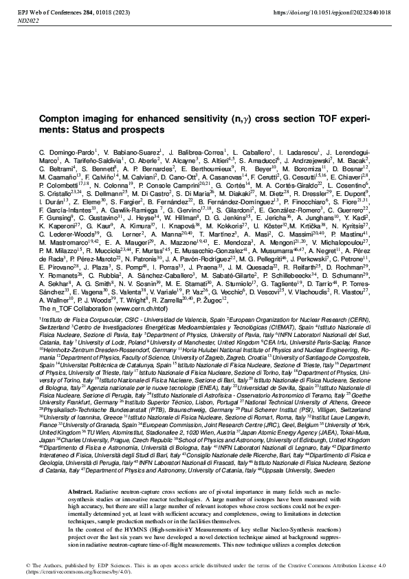 (PDF) Compton imaging for enhanced sensitivity (n,γ) cross section TOF ...