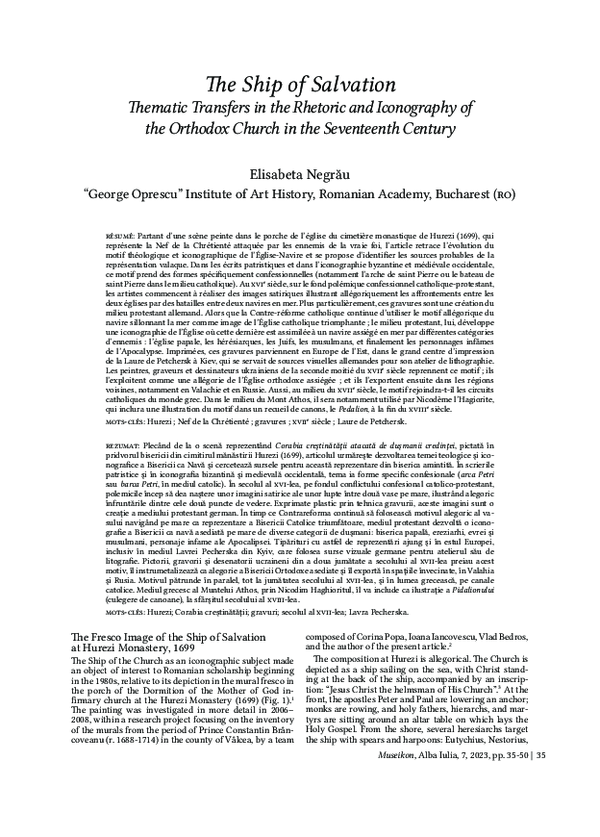 (PDF) The Ship of Salvation: Thematic Transfers in the Rhetoric and ...