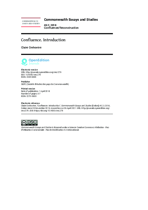 (PDF) Confluence. Introduction
