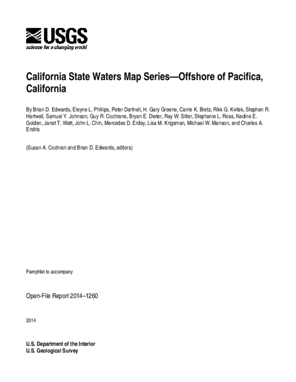 (PDF) California State Waters Map Series: offshore of Pacifica, California