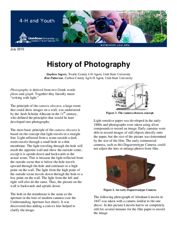 (PDF) History of Photography