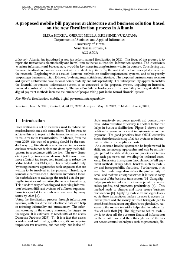 (PDF) A Proposed Mobile Bill Payment Business Solution Based on the New ...