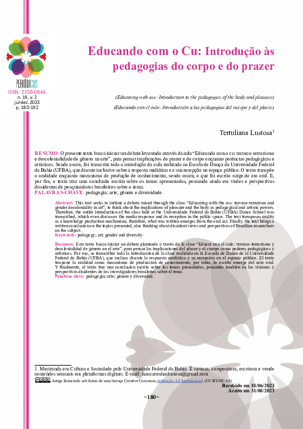 (PDF) Educando com o Cu