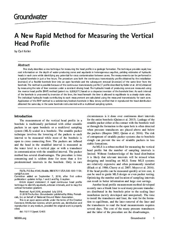 (PDF) A New Rapid Method for Measuring the Vertical Head Profile