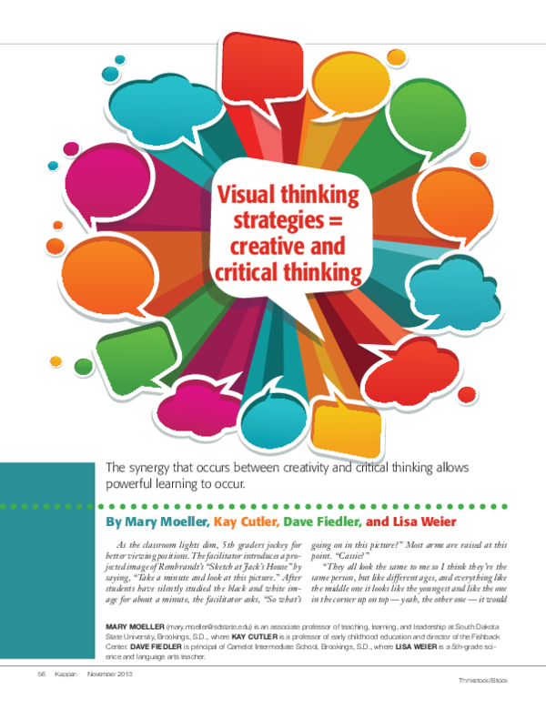 (PDF) Visual Thinking Strategies = Creative and Critical Thinking