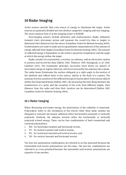 (PDF) 10 Radar Imaging
