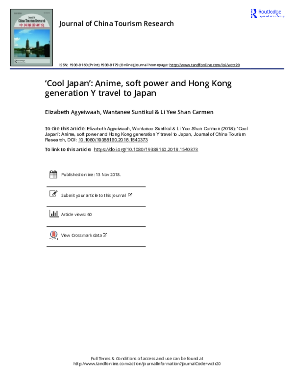 (PDF) ‘Cool Japan’: Anime, soft power and Hong Kong generation Y travel ...