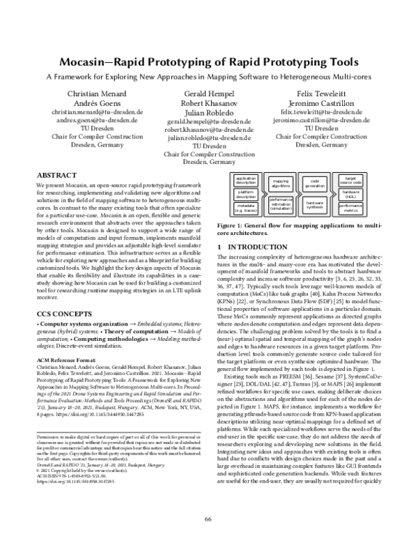 (PDF) Mocasin—Rapid Prototyping of Rapid Prototyping Tools