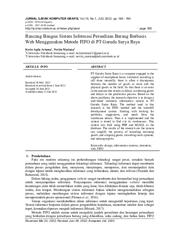 (PDF) Rancang Bangun Sistem Informasi Persediaan Barang Berbasis Web ...