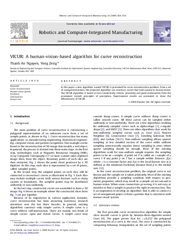 (PDF) VICUR: A human-vision-based algorithm for curve reconstruction