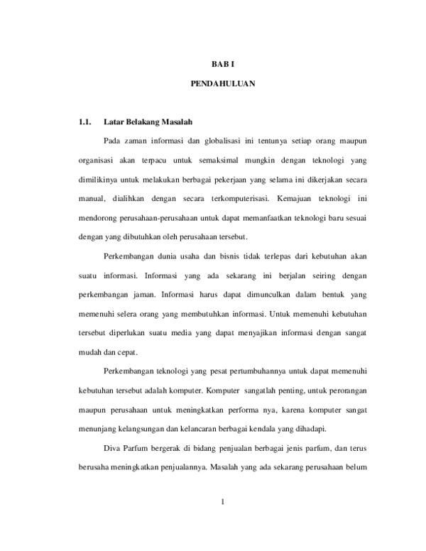 (PDF) Perancangan Sistem Informasi Penjualan Parfume Berbasis Web Pada Toko Diva Depok