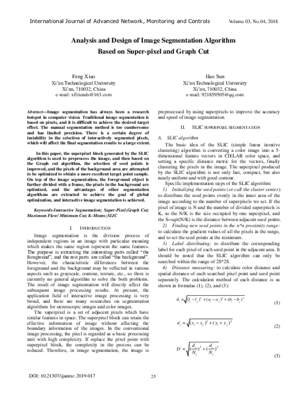 (PDF) Image segmentation based on modified graph-cut algorithm