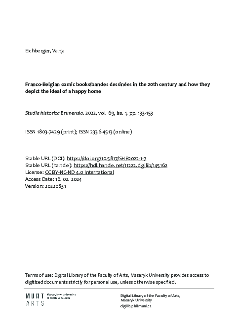 (PDF) Franco-Belgian comic books/bandes dessinées in the 20th century ...