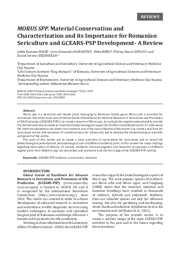 (PDF) MORUS SPP. Material Conservation and Characterization and its ...