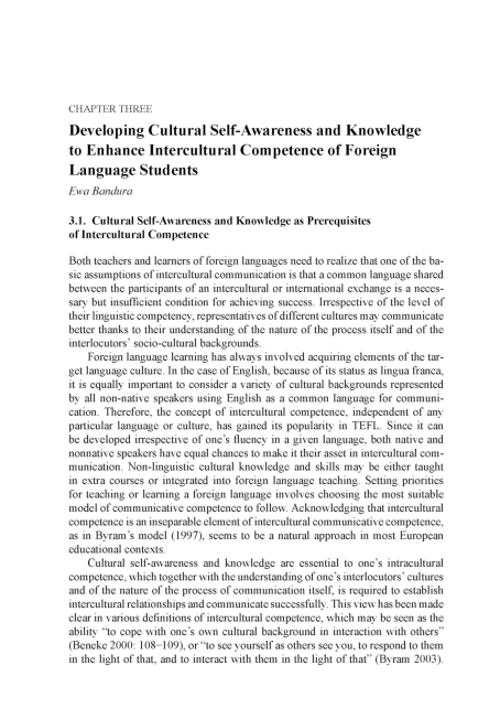 (PDF) Developing cultural self-awareness and knowledge to enhance ...