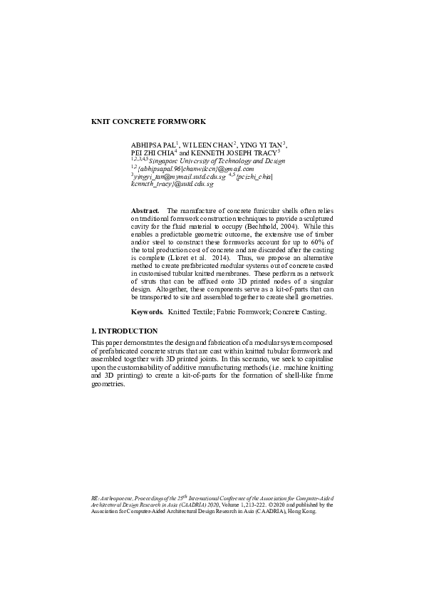 (PDF) Knit Concrete Formwork