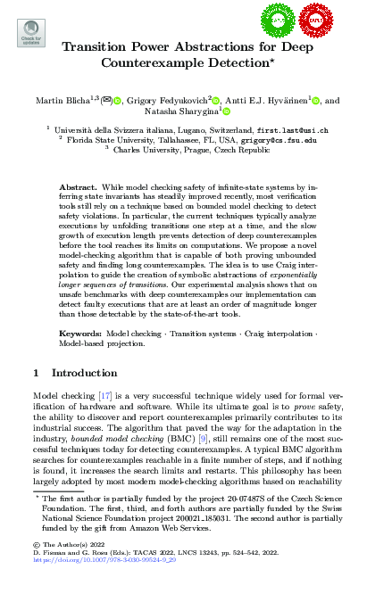 (PDF) Transition Power Abstractions for Deep Counterexample Detection