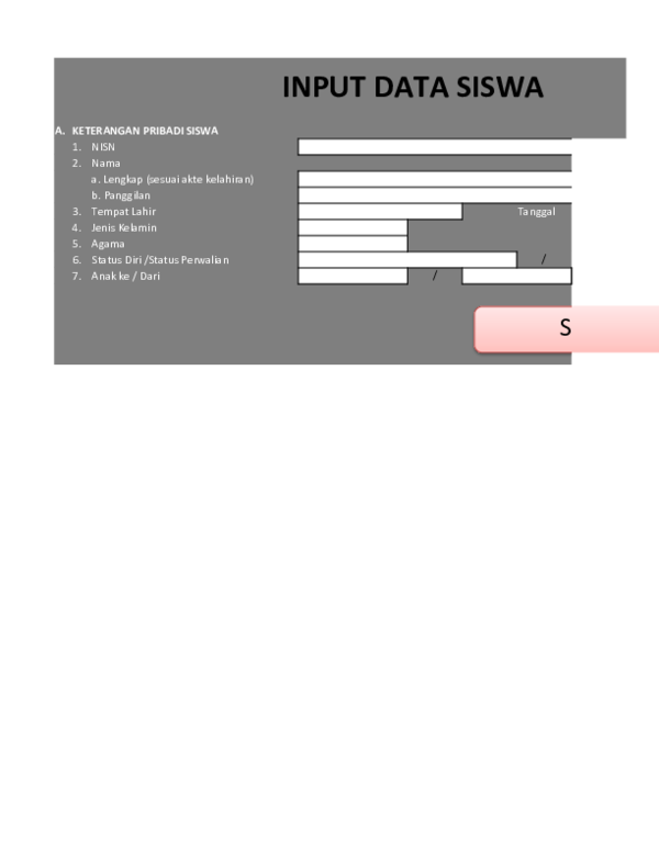(XLS) INPUT DATA SISWA (REVISED) | abdul aziz - Academia.edu