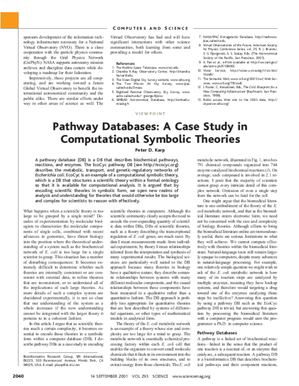 (PDF) Pathway Databases: A Case Study in Computational Symbolic Theories