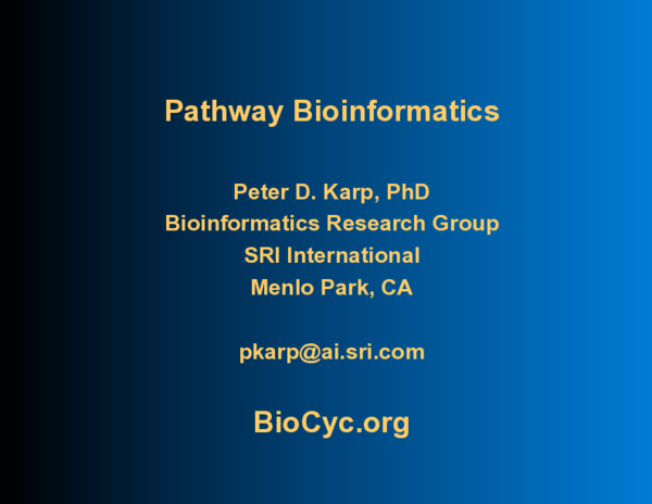 (PDF) Pathway bioinformatics