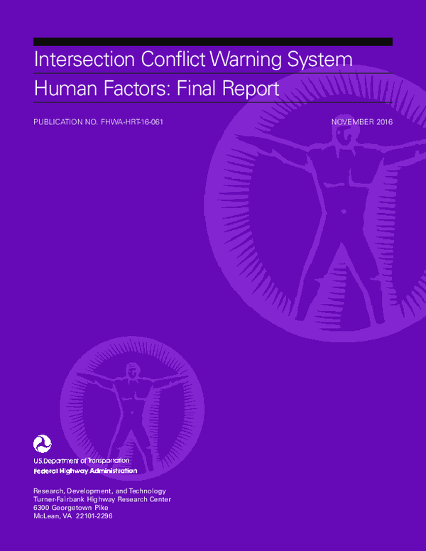 (PDF) Intersection Conflict Warning System Human Factors: Final Report