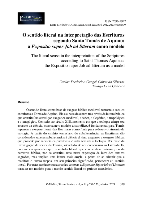 (PDF) The literal sense in the interpretation of the ...