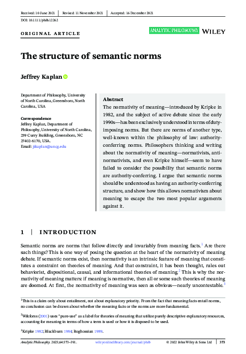 (PDF) The Structure of Semantic Norms