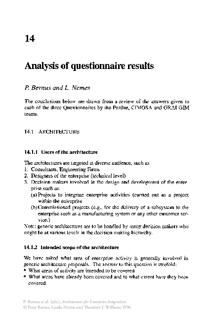(PDF) Analysis of questionnaire results