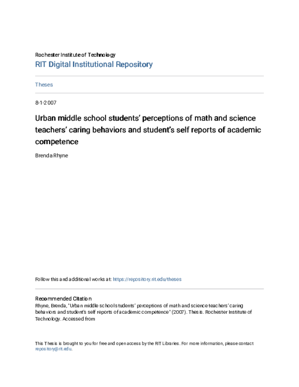 (PDF) Urban middle school students’ perceptions of math and science ...