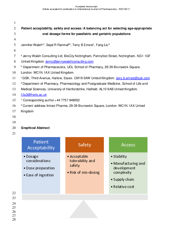 (PDF) Assessment of swallowability and palatability of oral dosage ...