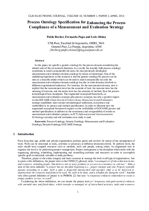 (PDF) Process Ontology Specification for Enhancing the Process ...
