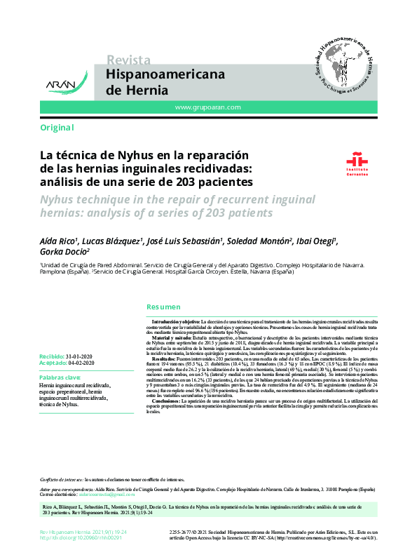 (PDF) Técnica de doble cono como alternativa a la técnica de ...