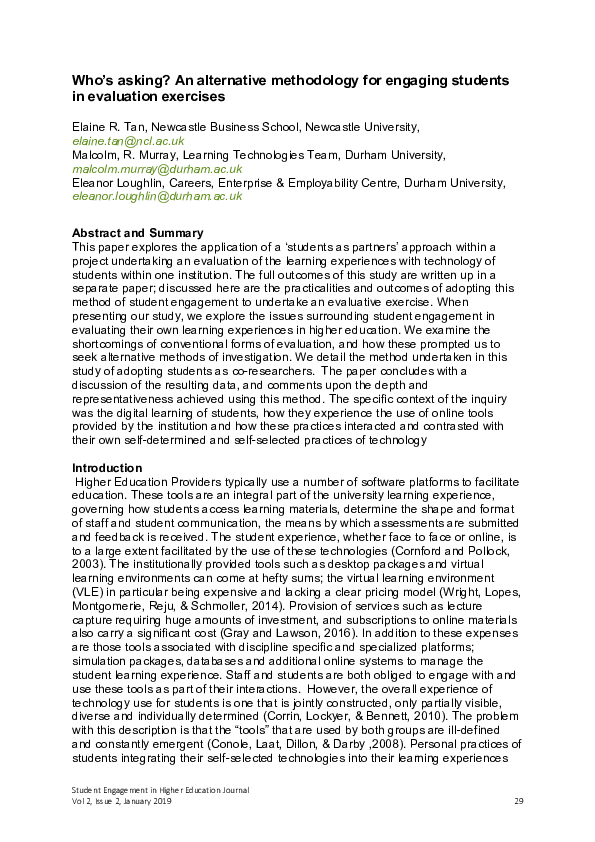 (PDF) Giving away control of the questions: an alternative methodology ...