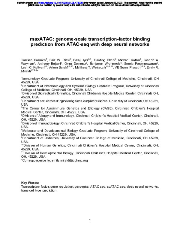 (PDF) maxATAC: genome-scale transcription-factor binding prediction from ATAC-seq with deep ...