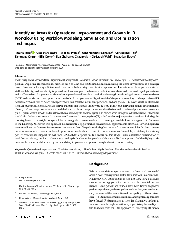 (PDF) Identifying Areas for Operational Improvement and Growth in IR Workflow Using Workflow ...
