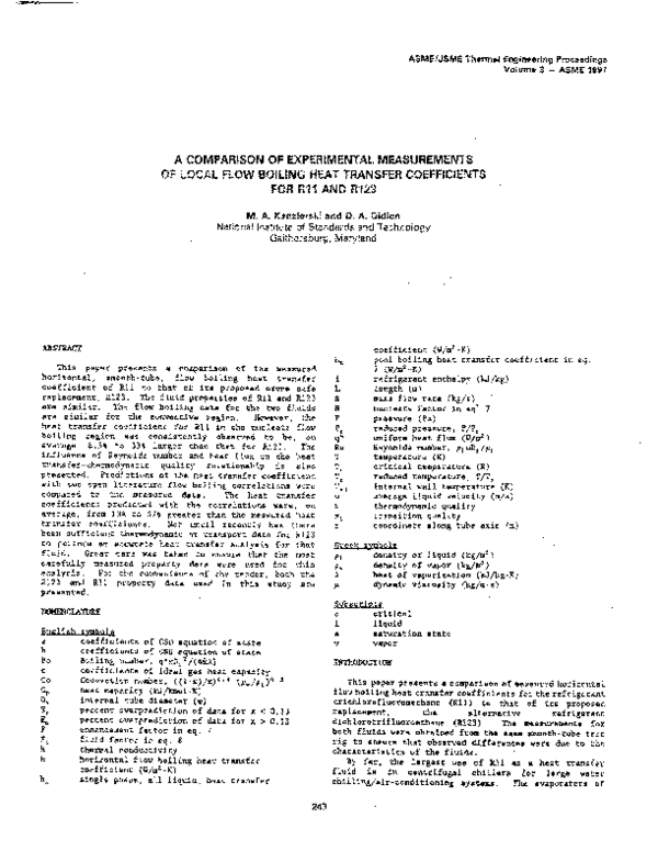 (PDF) Comparison of Experimental Measurements of Local Flow Boiling ...