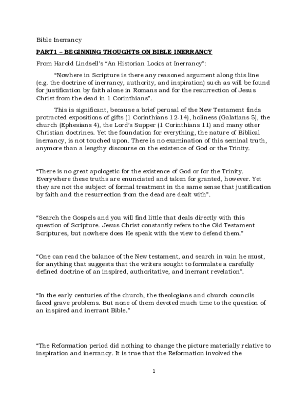 (DOC) INERRANCY - Biblical and Thoughtful