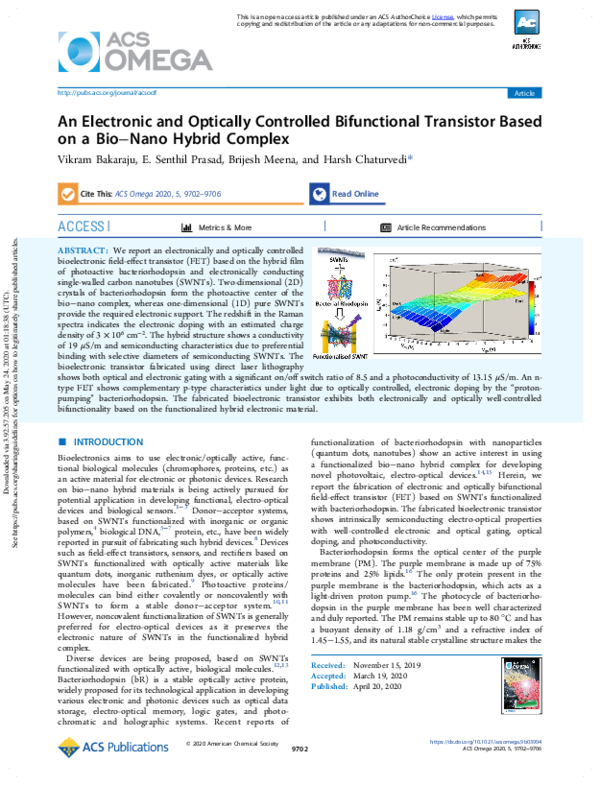 (PDF) An Electronic and Optically Controlled Bifunctional Transistor ... (PDF) An Electronic and Optically Controlled Bifunctional Transistor ...