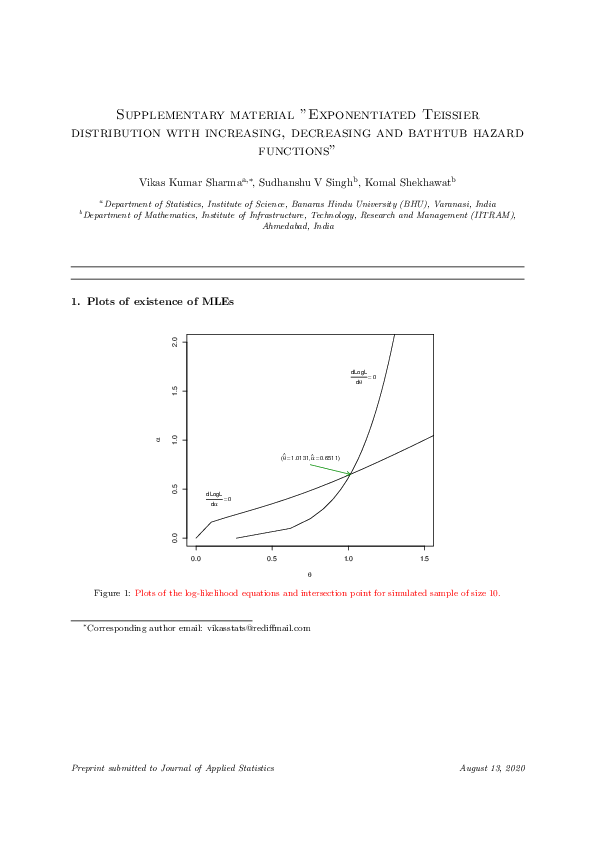 (PDF) Exponentiated Teissier distribution with increasing, decreasing ...