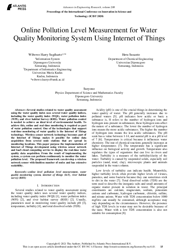(PDF) IoT-Based Real-Time Water Quality Monitoring