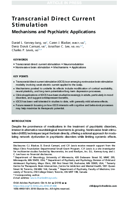 (PDF) Transcranial Direct Current Stimulation