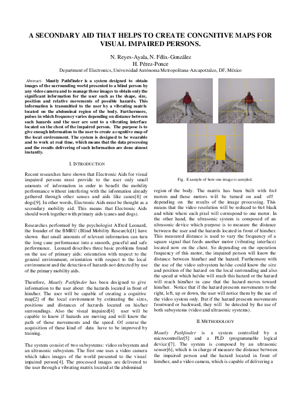 (PDF) A secondary aid that helps to create cognitive maps for visual ...