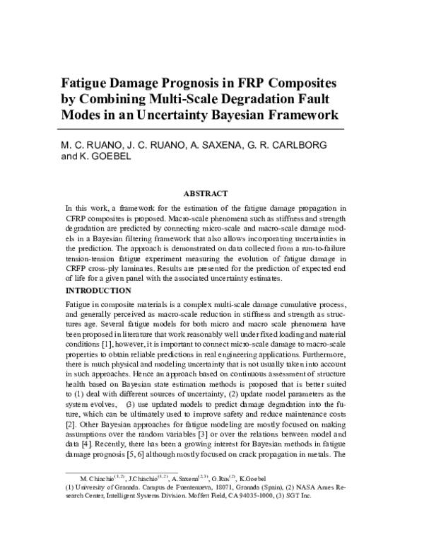 (PDF) Fatigue damage prognosis in FRP composites by combining multi ...