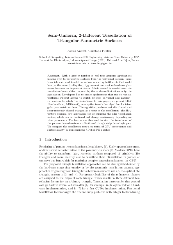 (PDF) Semi-Uniform, 2-different tessellation of triangular parametric ...
