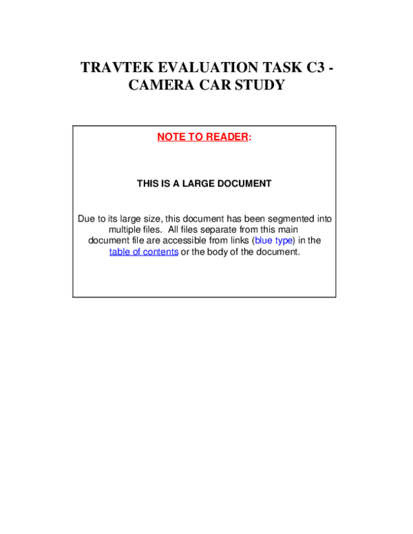 (PDF) Travtek evaluation task C3 - Camera car study