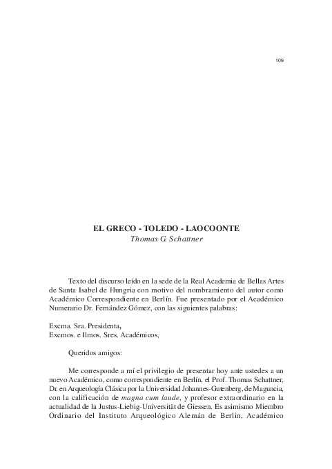(PDF) El Greco. Toledo. Laocoonte