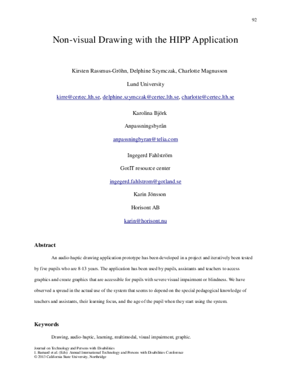(PDF) Non-visual Drawing with the HIPP Application