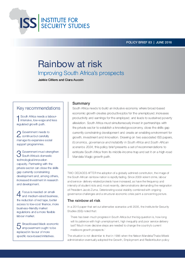 (PDF) Rainbow at Risk: Improving South Africa's Prospects